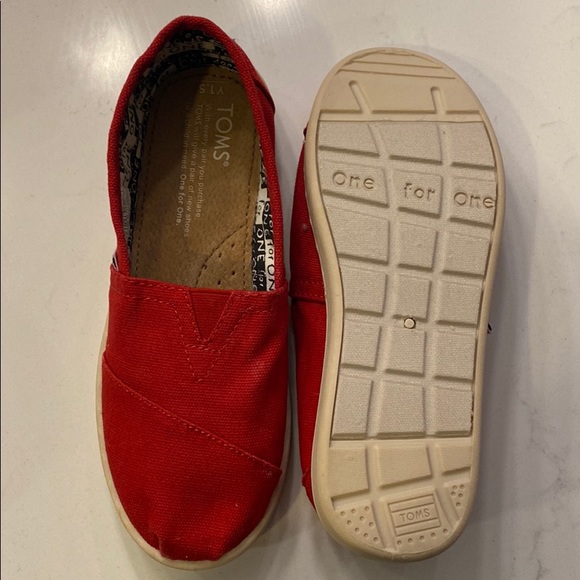 Toms | Shoes | Red Toms Youth New | Poshmark